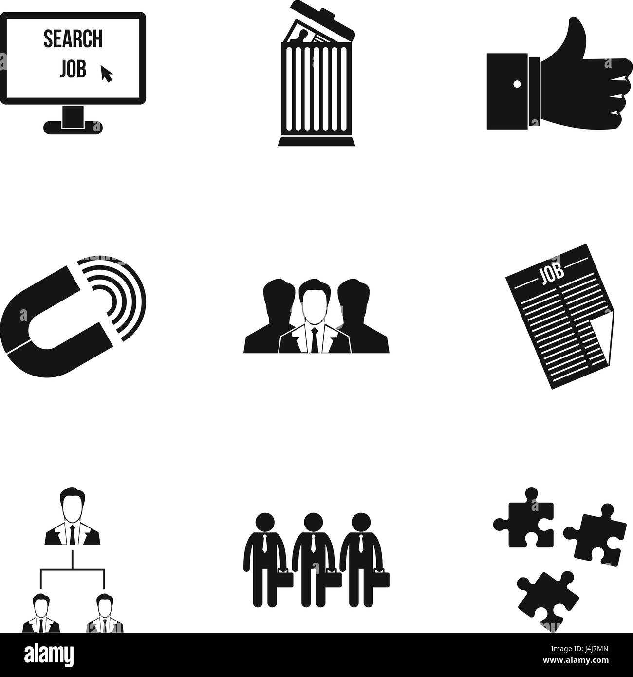 Employee icons set, simple style Stock Vector Image & Art - Alamy