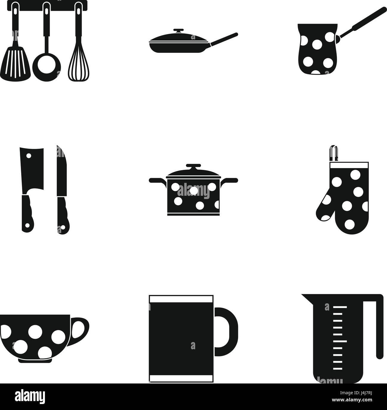 Kitchenware icons set, simple style Stock Vector Image & Art - Alamy