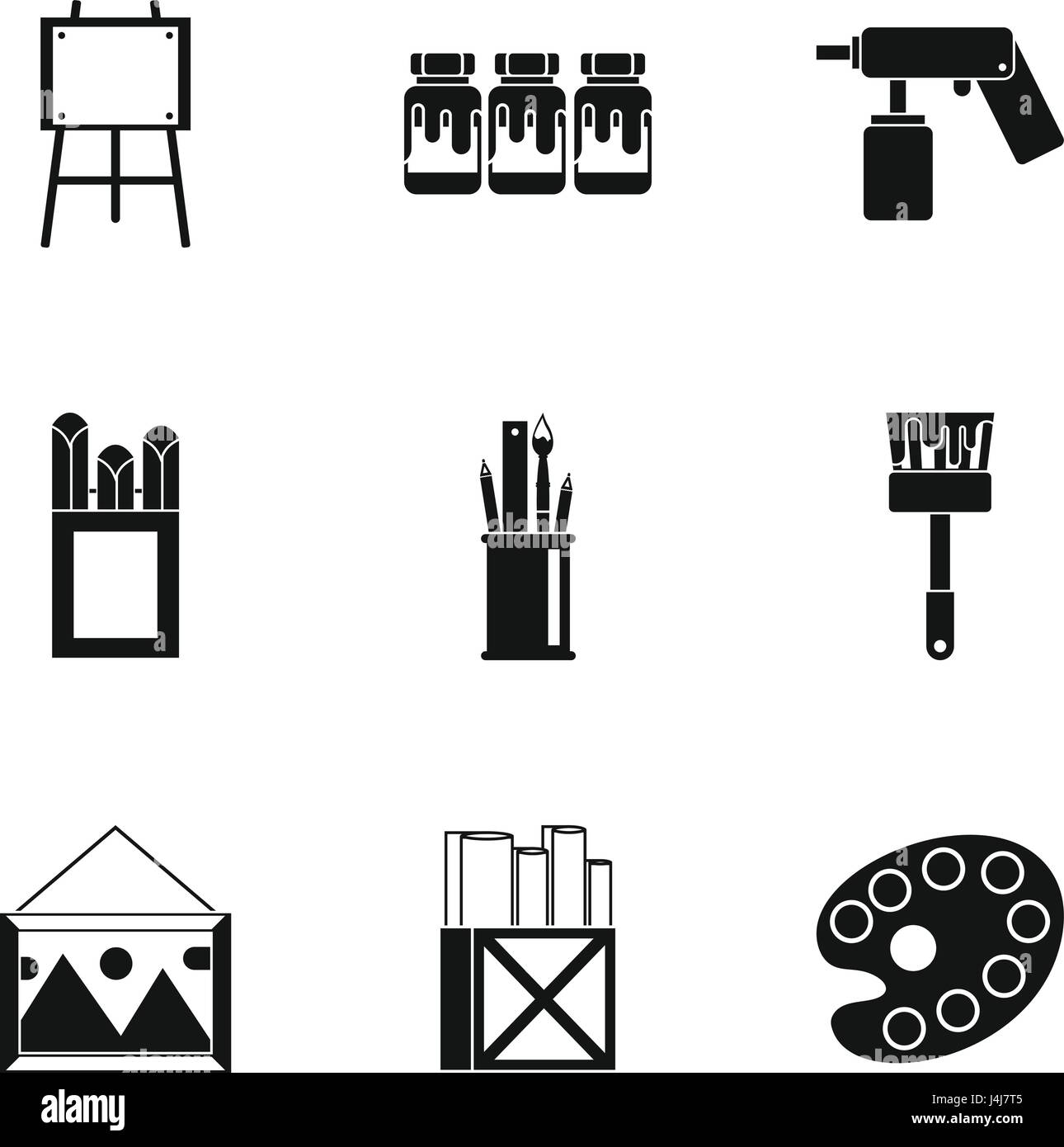 Art icons set, simple style Stock Vector Image & Art - Alamy