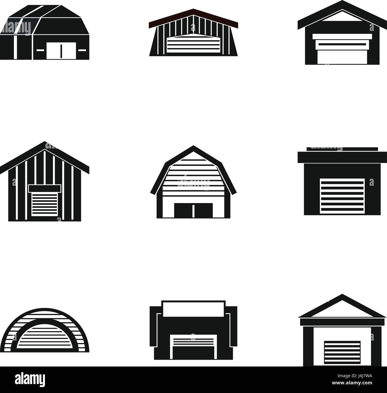 Garage icons set, simple style Stock Vector Image & Art - Alamy