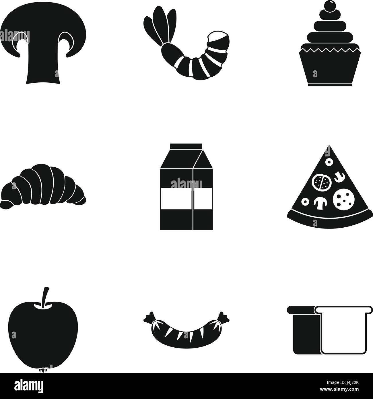 Morning breakfast icons set, simple style Stock Vector Image & Art - Alamy