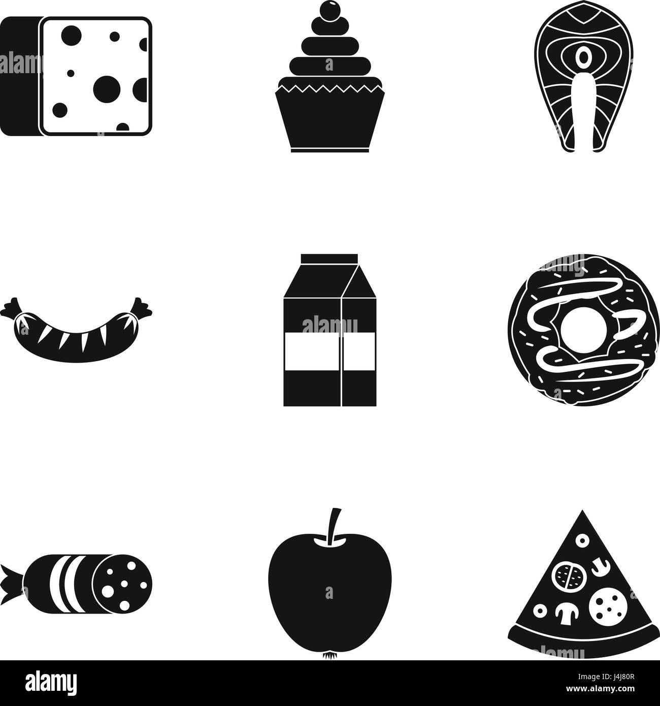 Brunch icons set, simple style Stock Vector Image & Art - Alamy