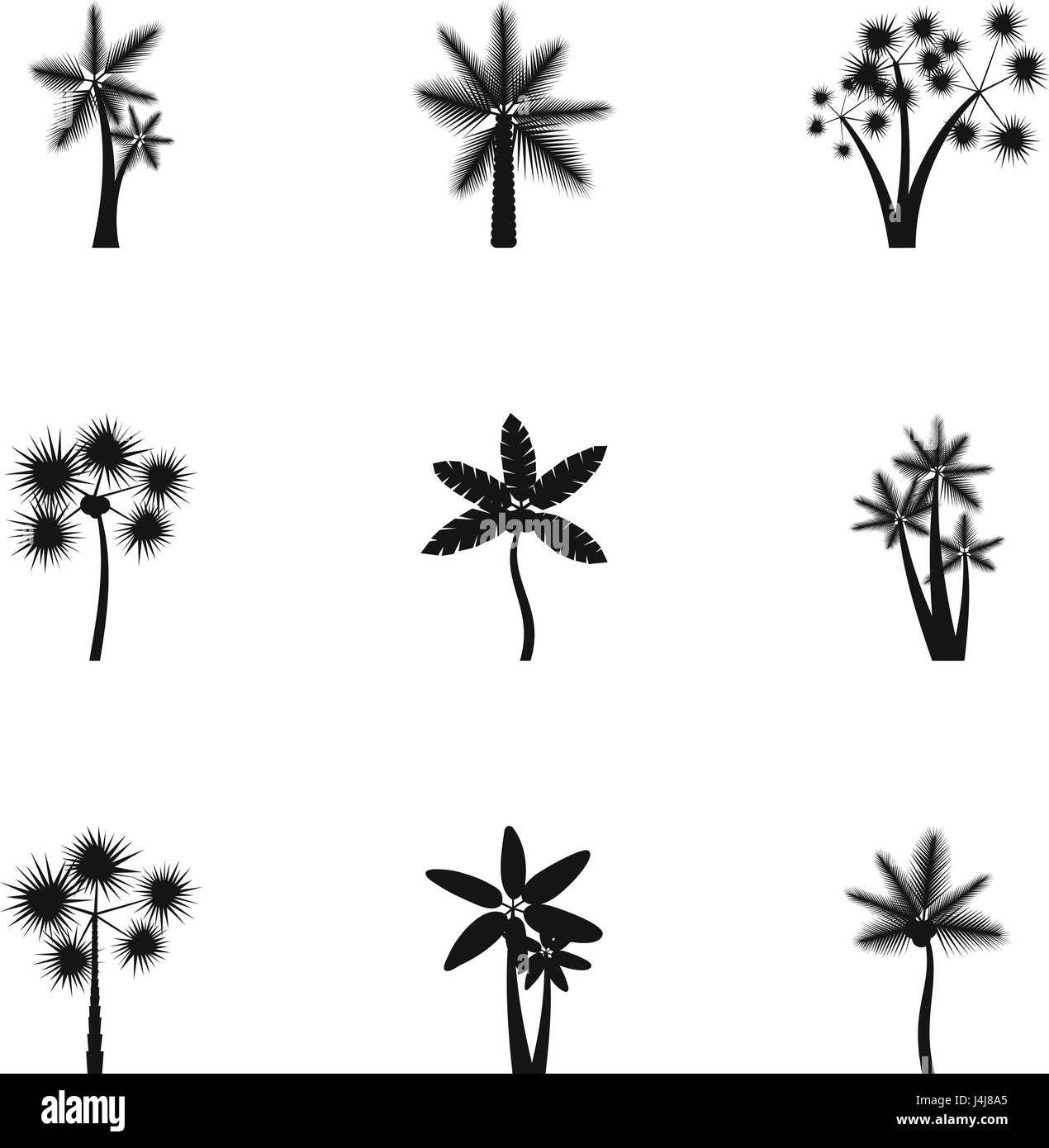 Palma icons set, simple style Stock Vector Image & Art - Alamy