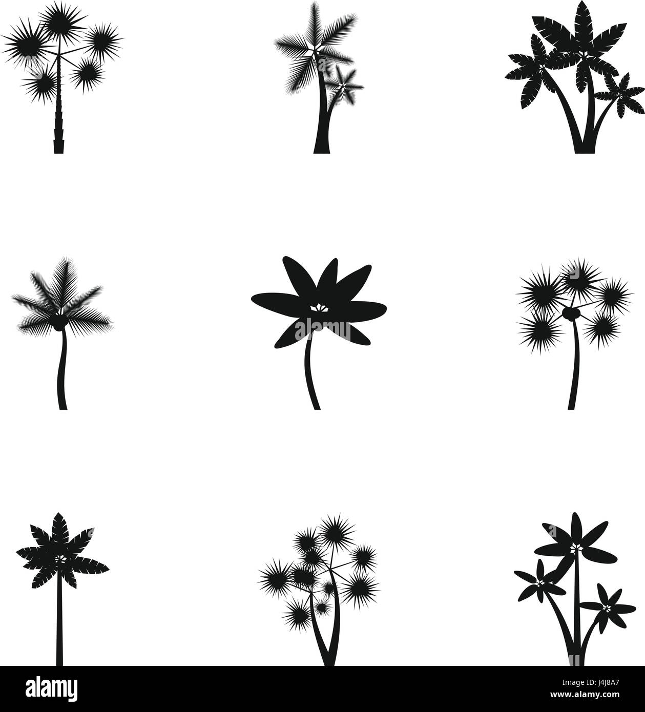 Types of palm icons set, simple style Stock Vector Image & Art - Alamy