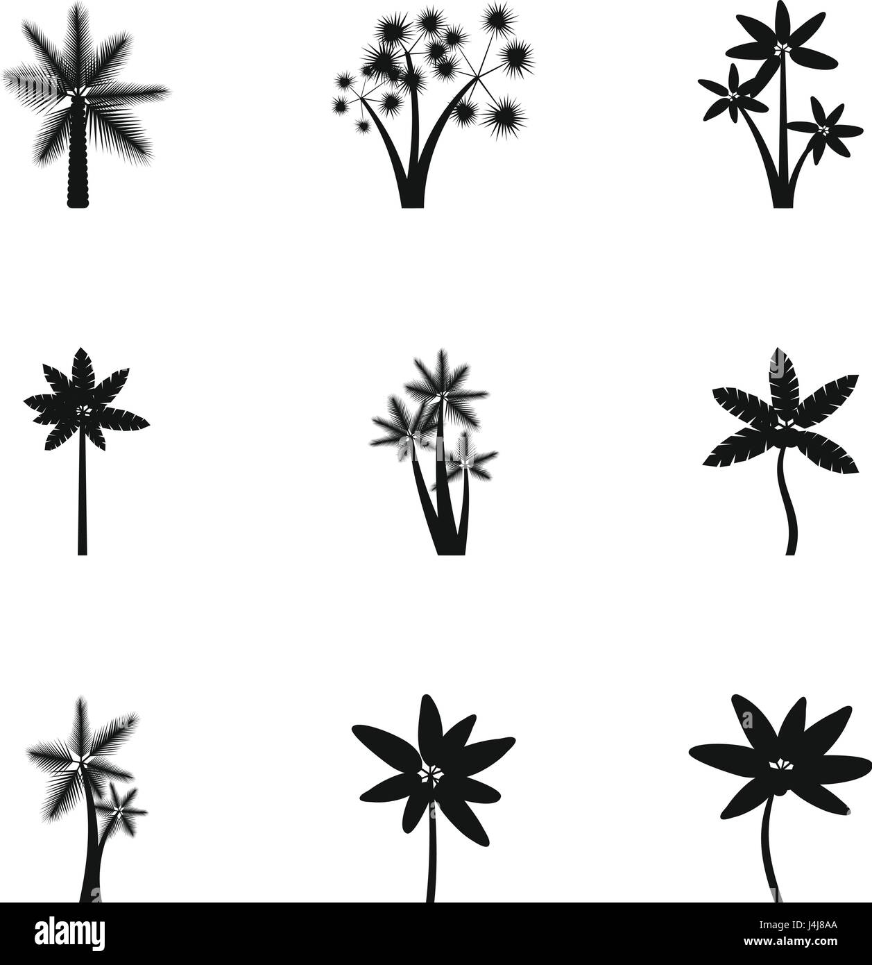 Different palm icons set, simple style Stock Vector Image & Art - Alamy