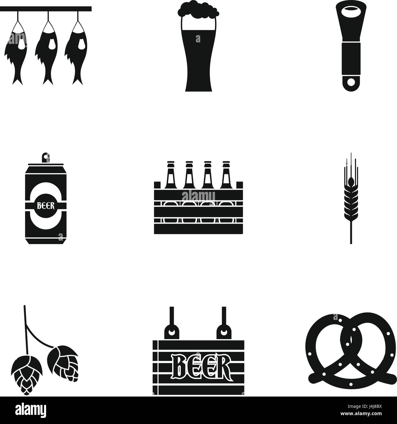 Beer festival icons set, simple style Stock Vector Image & Art - Alamy