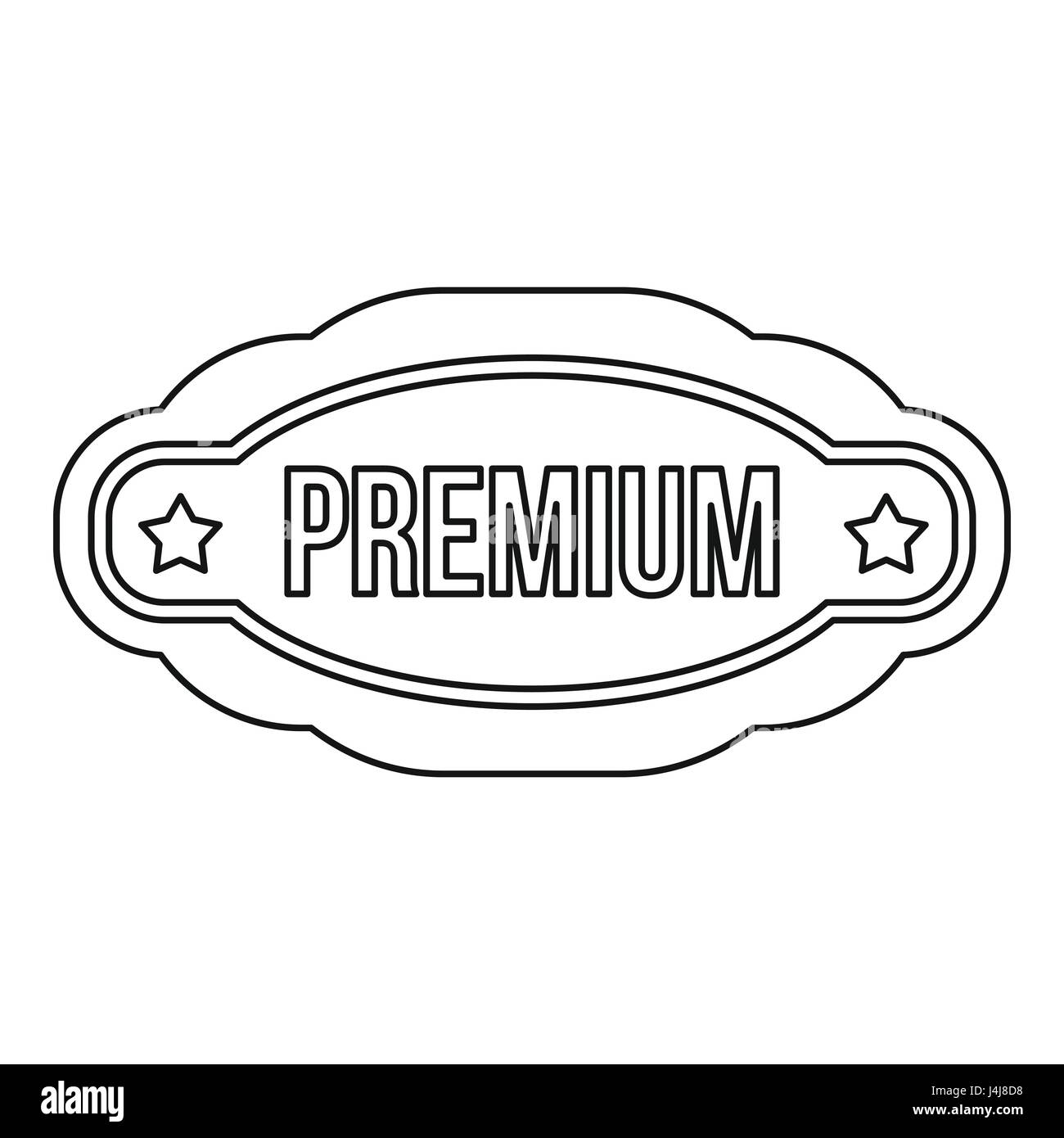 Premium lable icon, outline style Stock Vector Image & Art - Alamy