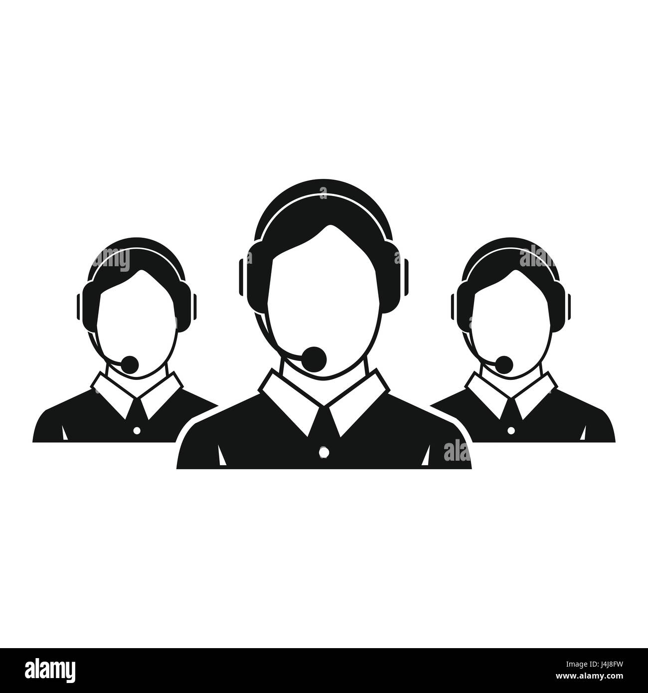 Customer support operators icon, simple style Stock Vector Image & Art ...
