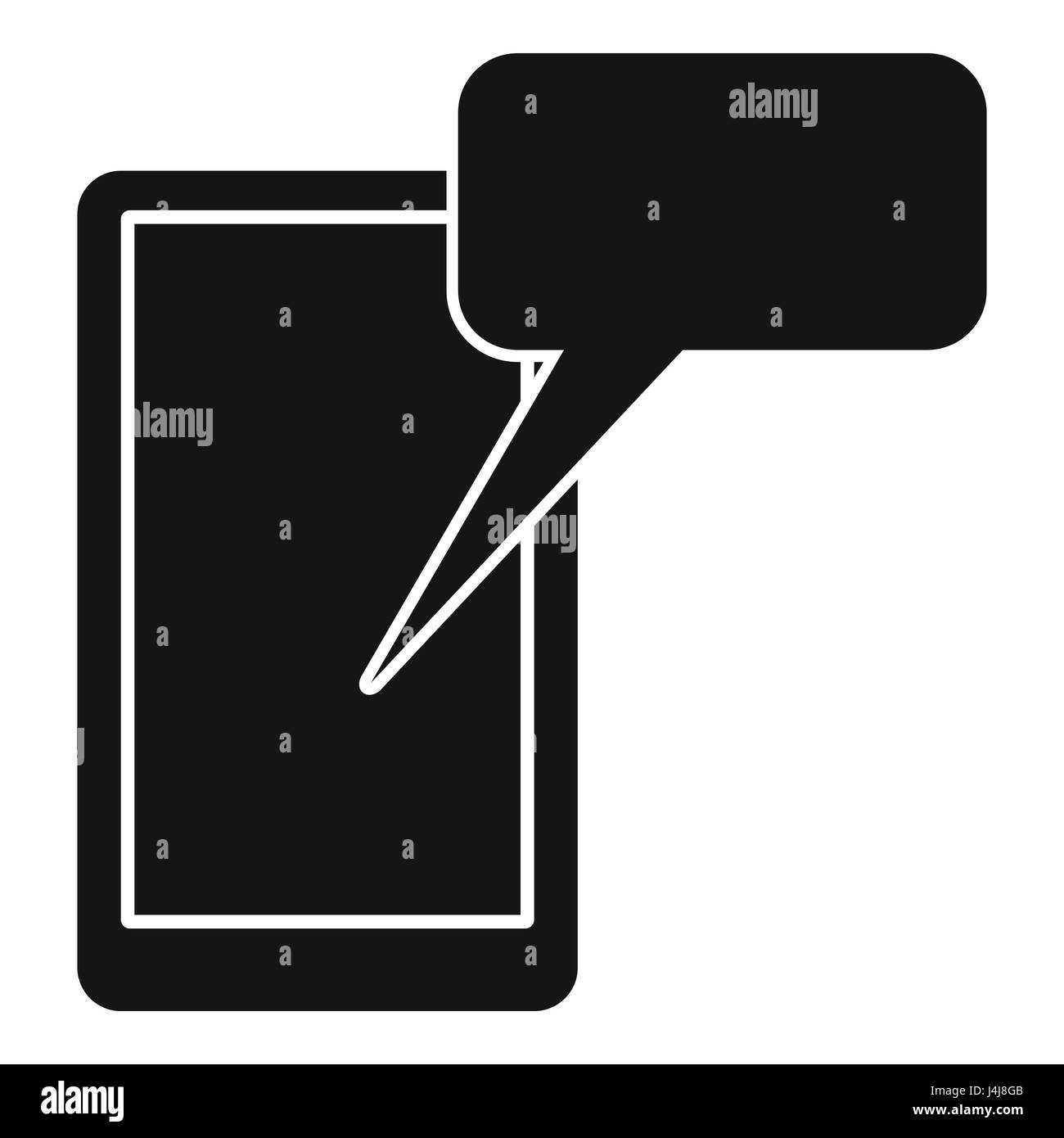 Mobile chatting icon, simple style Stock Vector Image & Art - Alamy