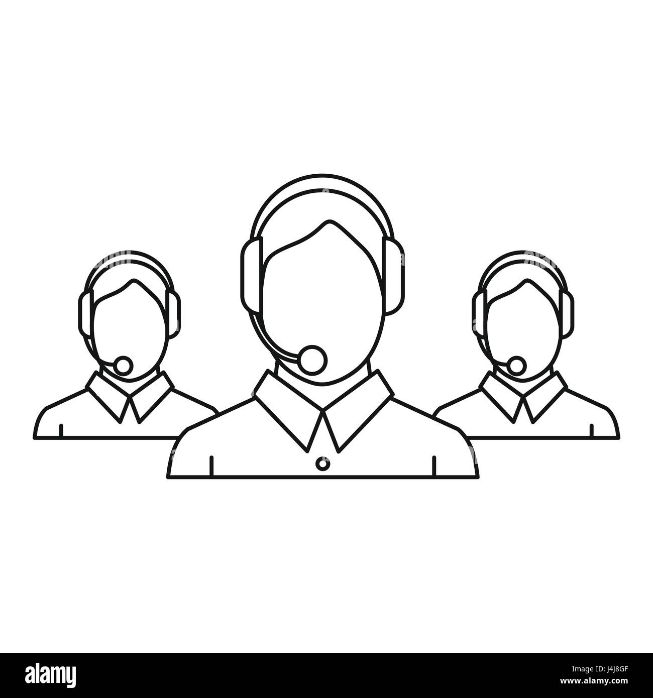 Happy man call center Black and White Stock Photos & Images - Alamy