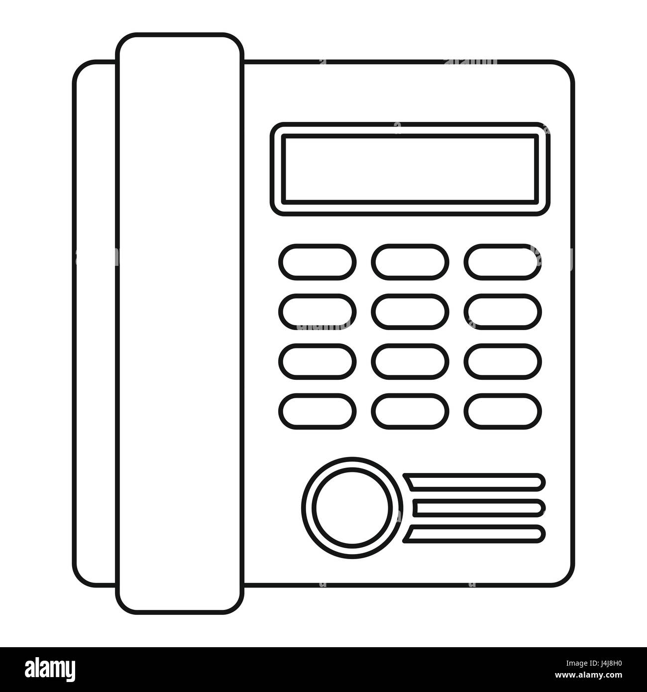 Telephone icon, outline style Stock Vector Image & Art - Alamy