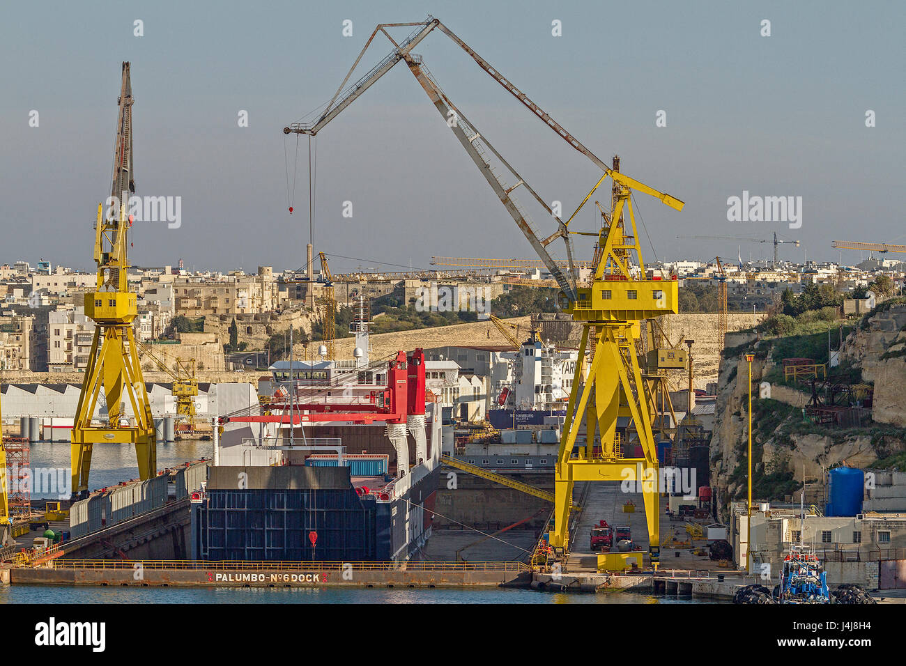 Floating Dry Dock, Grand Harbour, Valetta, Malta Stock Photo - Alamy