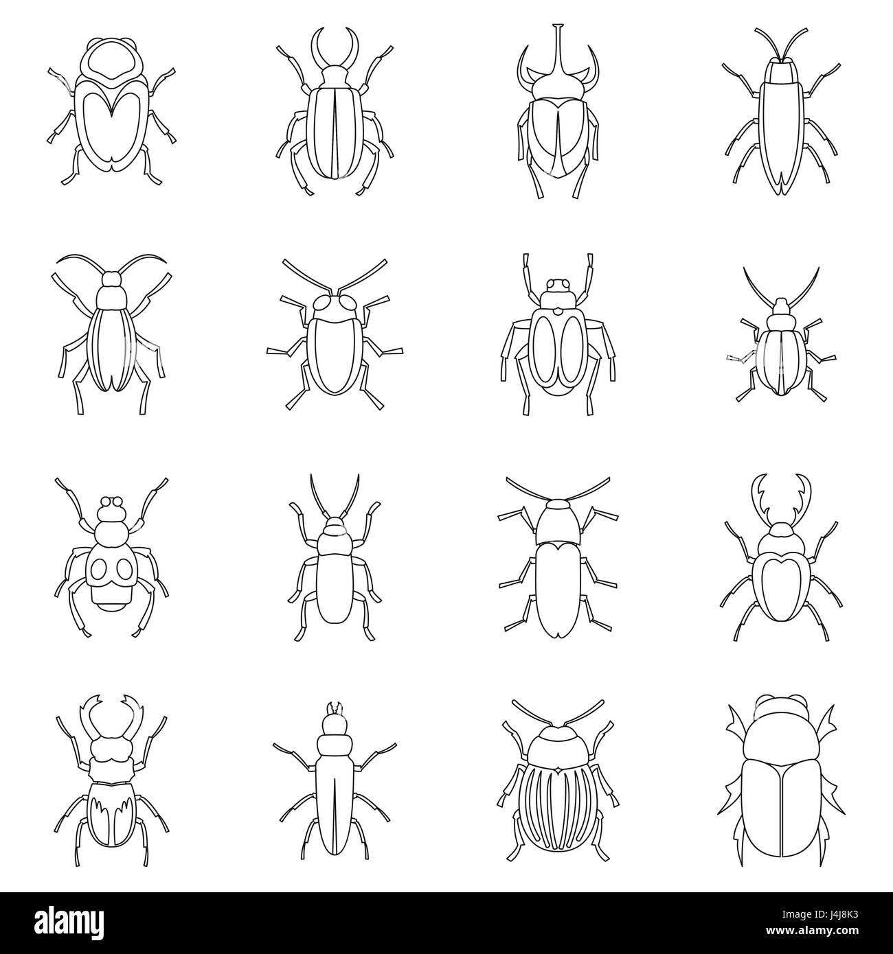 Animal mite icon outline Stock Vector Images - Alamy