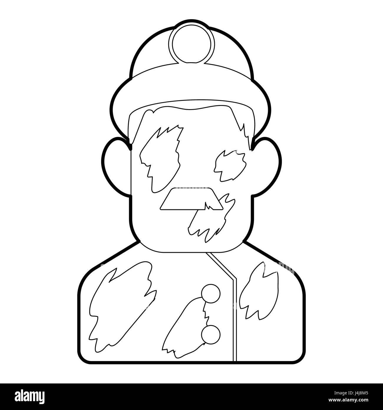 Miner icon, outline style Stock Vector Image & Art - Alamy