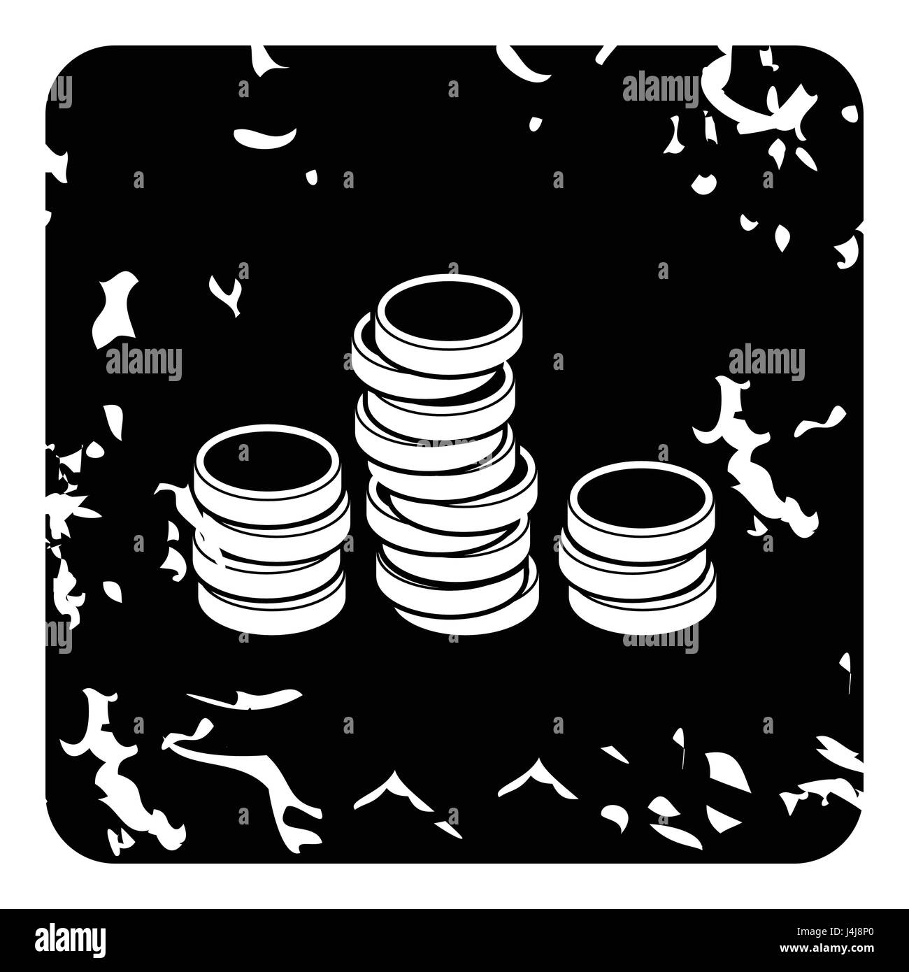Coins icon, grunge style Stock Vector Image & Art - Alamy
