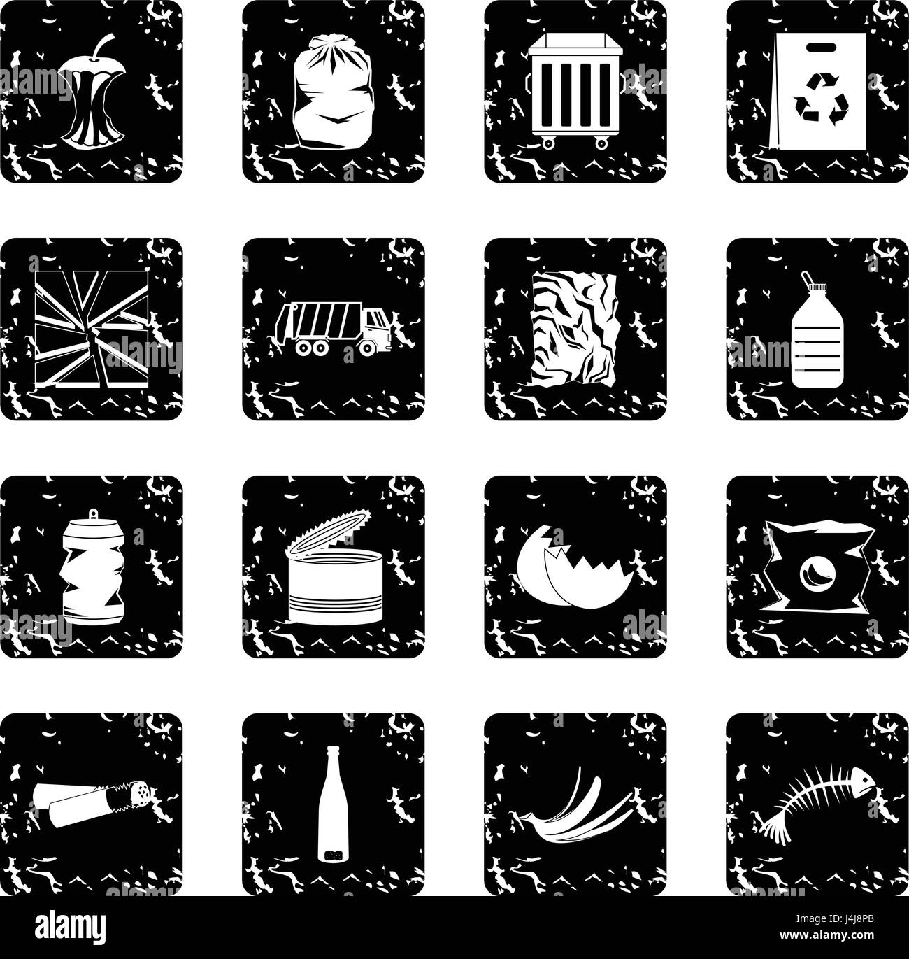 Types of garbage Black and White Stock Photos & Images - Alamy
