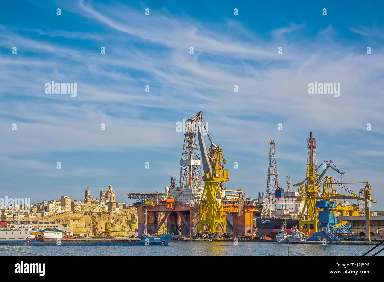 Floating Dry Dock, Grand Harbour, Valetta, Malta Stock Photo - Alamy