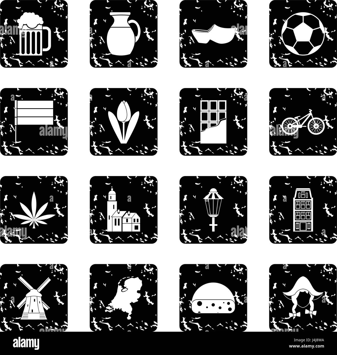 Netherlands icons Black and White Stock Photos & Images - Alamy