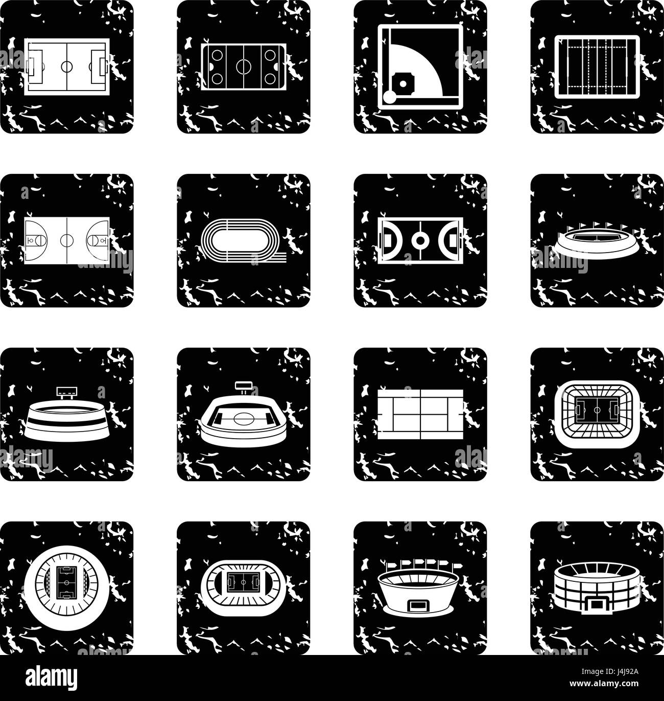 Sport stadium icons set, simple style Stock Vector Image & Art - Alamy