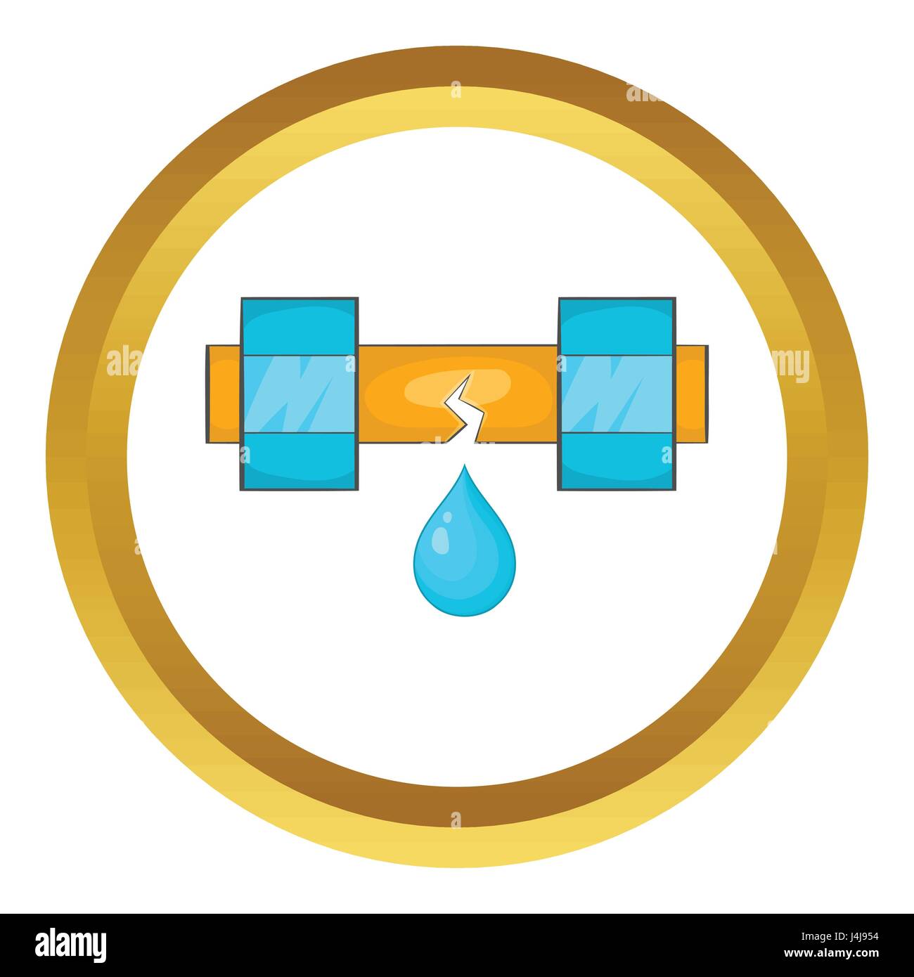 Burst water pipe Stock Vector Images - Alamy