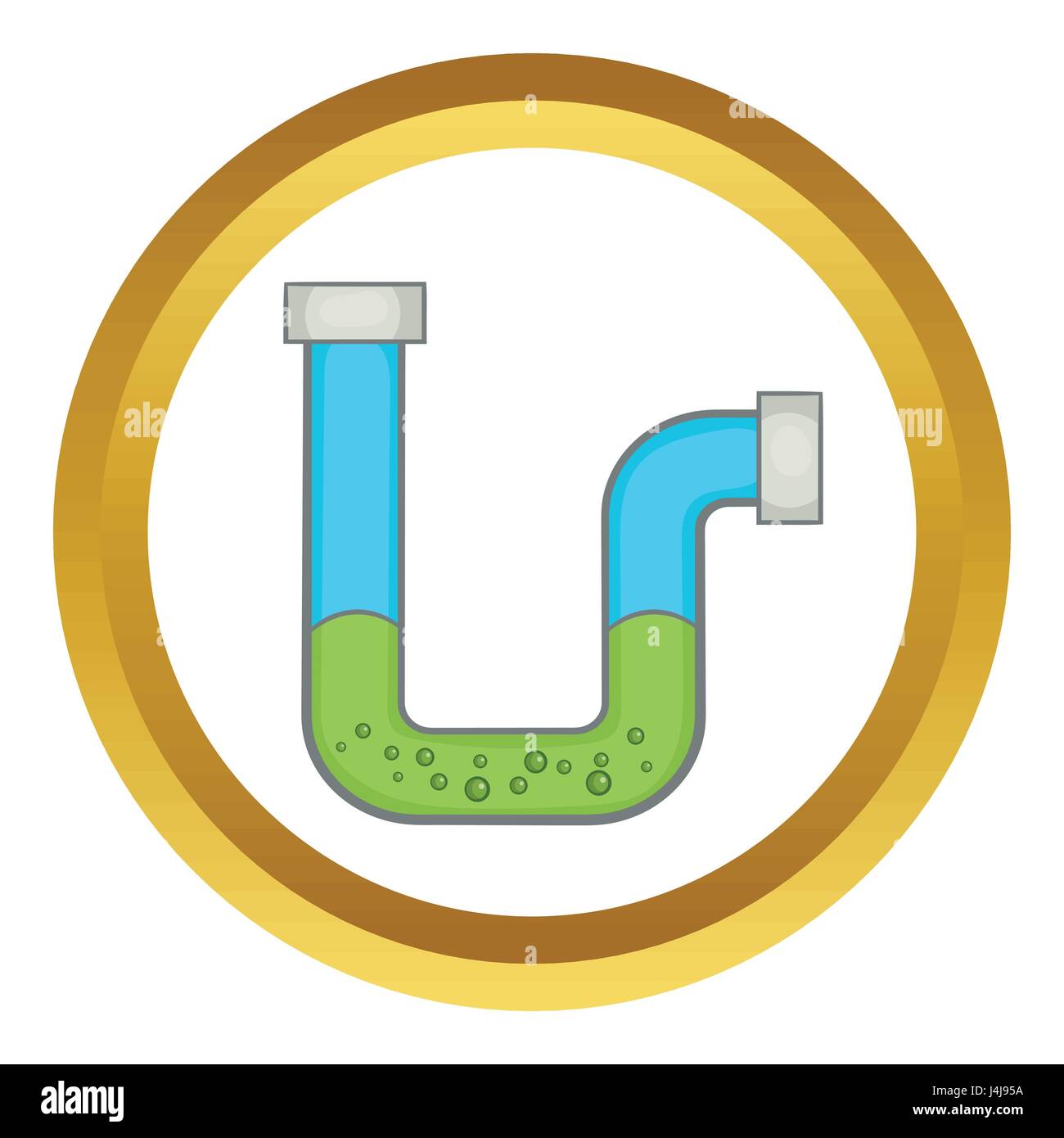 Blocked pipe toilet Stock Vector Images - Alamy