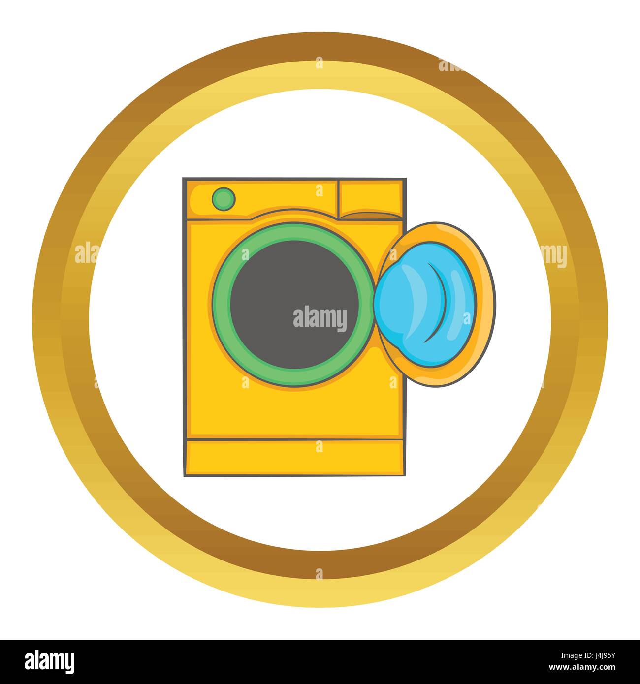 Yellow washing machine vector icon Stock Vector Image & Art - Alamy