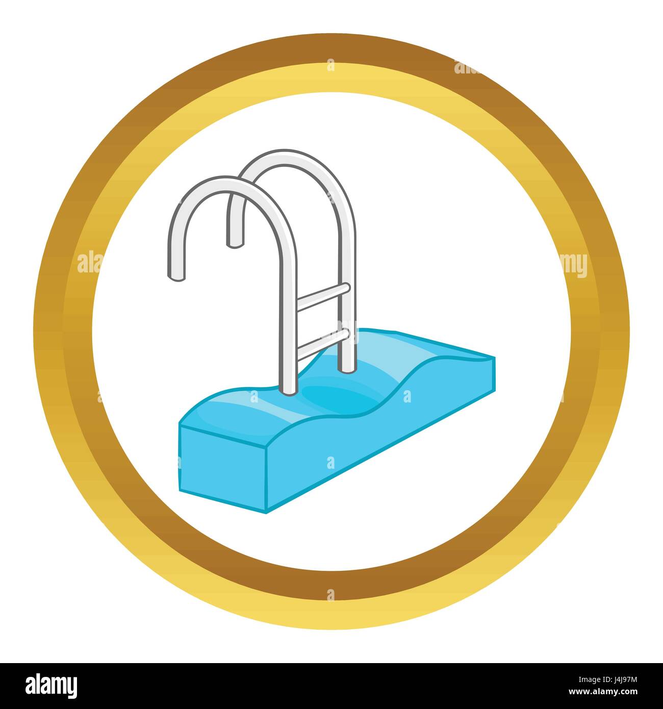 Stairs of the swimming pool vector icon Stock Vector Image & Art - Alamy
