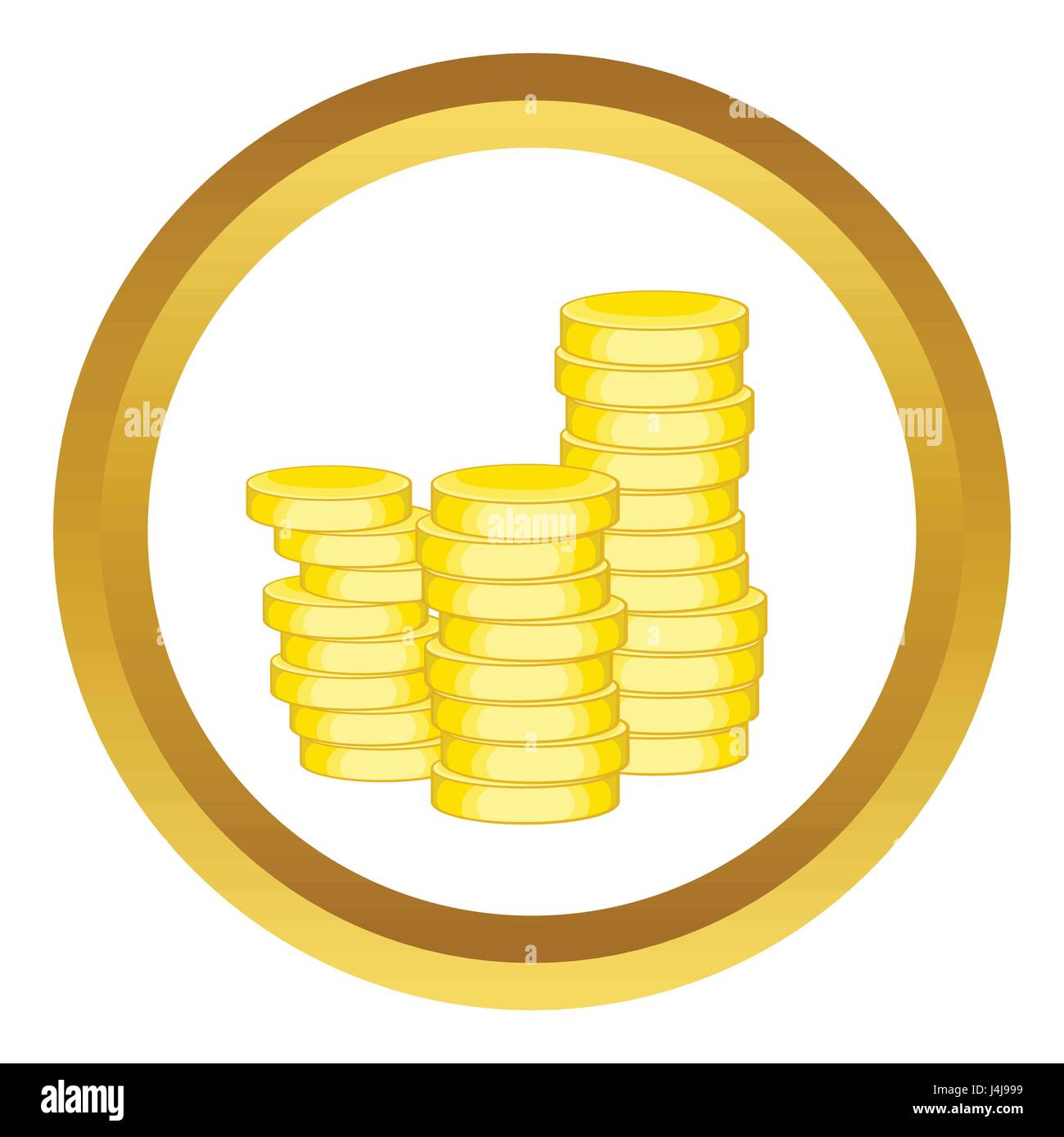 Gold coins vector icon Stock Vector Image & Art - Alamy