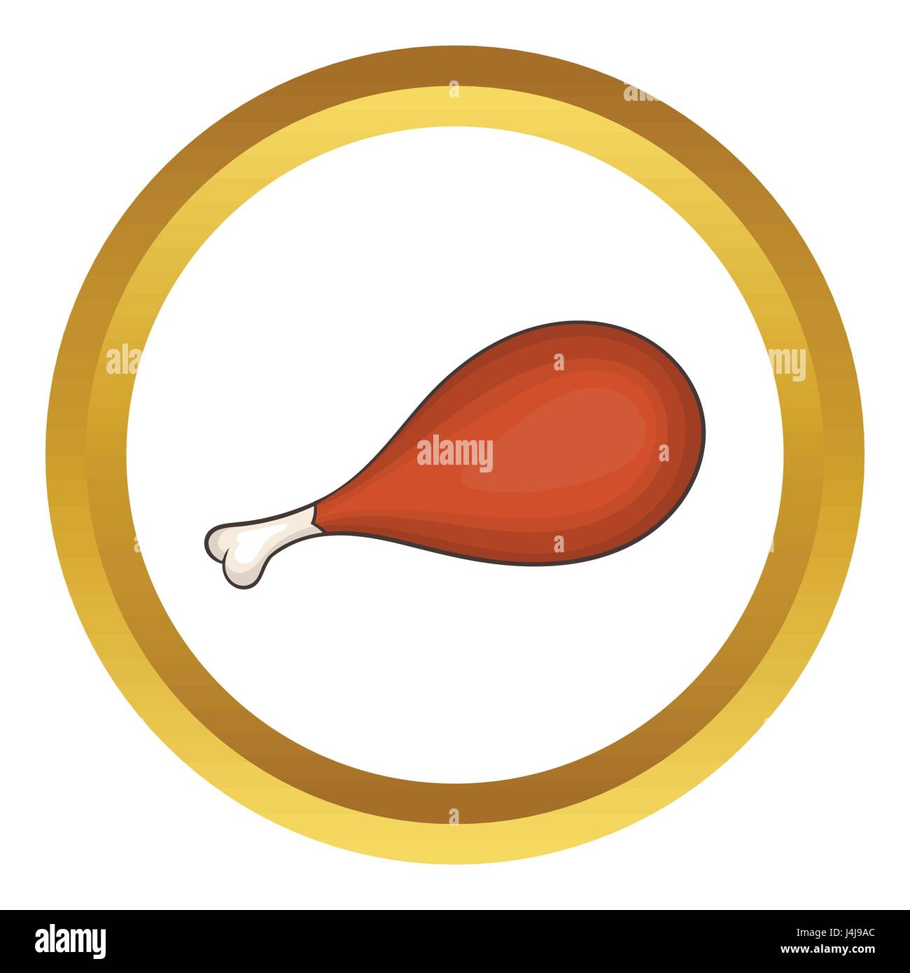 Grilled chicken leg on bone vector icon Stock Vector Image & Art - Alamy