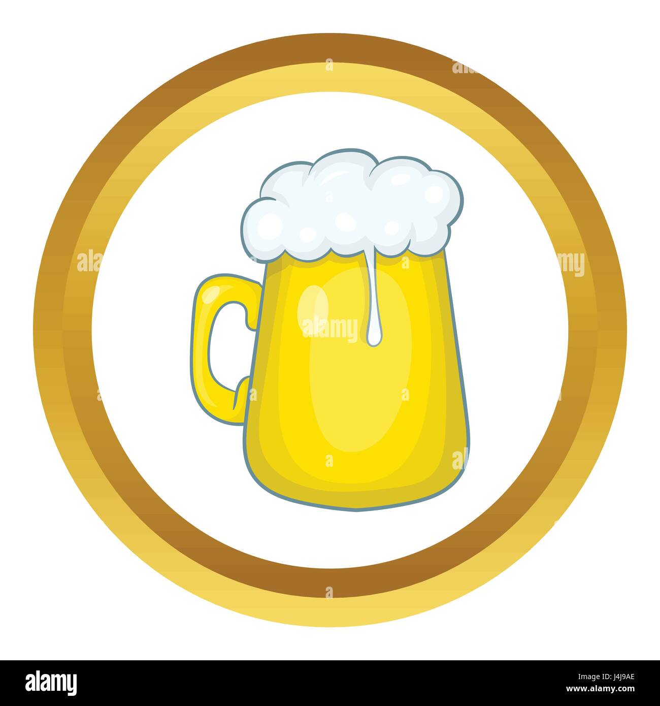 Glass mug of beer vector icon Stock Vector Image & Art - Alamy