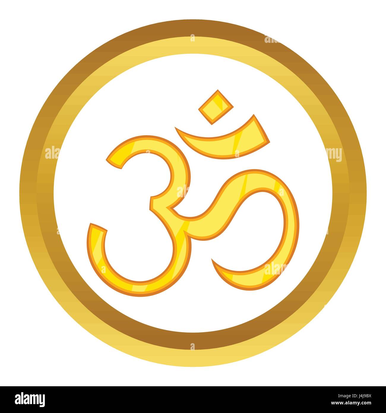 Hindu om symbol vector icon Stock Vector Image & Art - Alamy