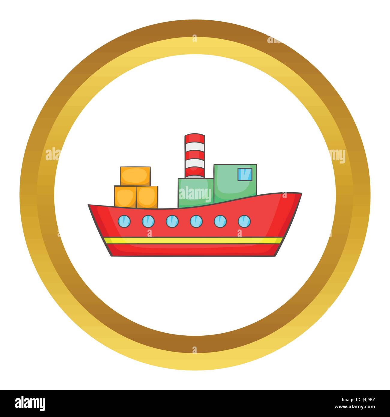 Shipping vessel ocean aerial Stock Vector Images - Alamy