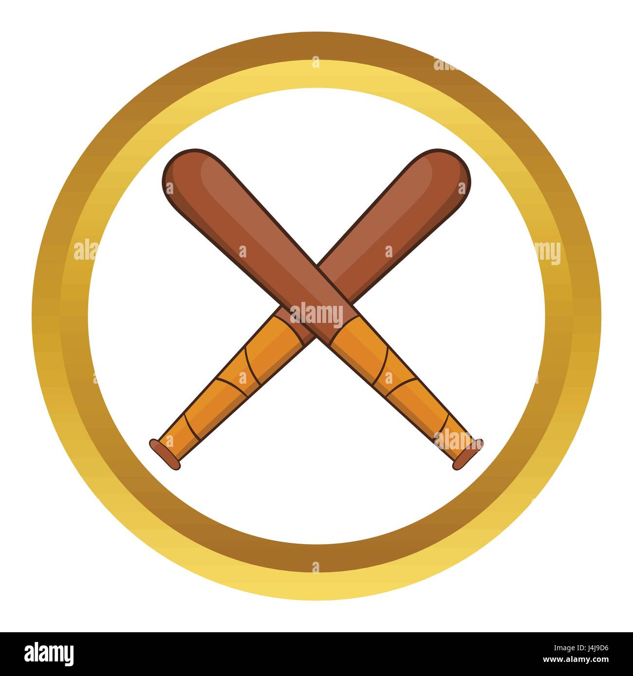 Crossed baseball bats vector icon Stock Vector Image & Art - Alamy