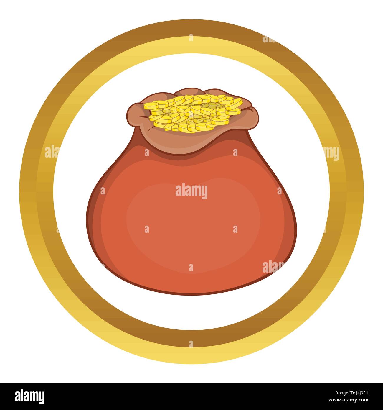 Bag of gold coins vector icon Stock Vector Image & Art - Alamy