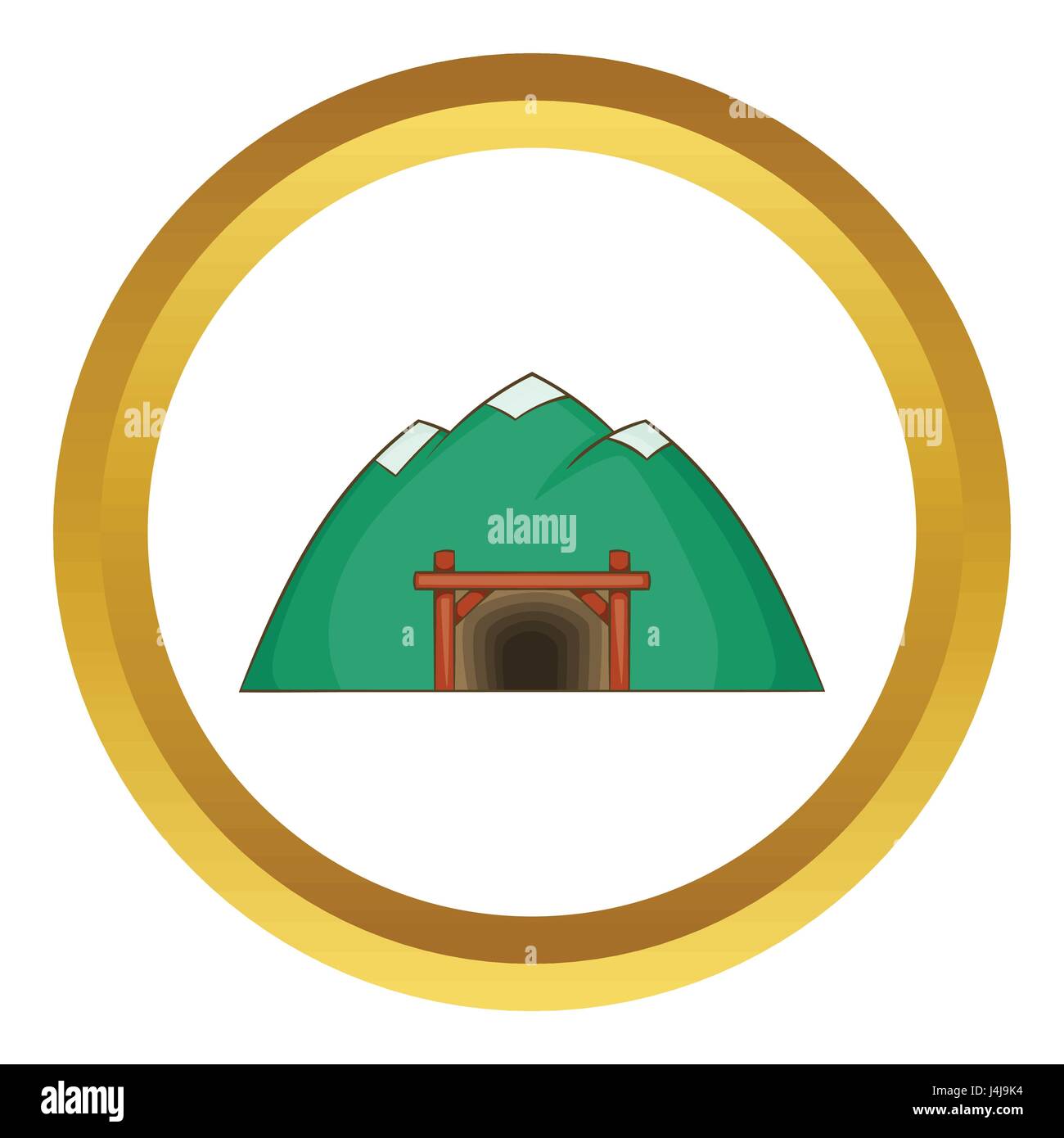 Drilling in an underground gold mine Stock Vector Images - Alamy