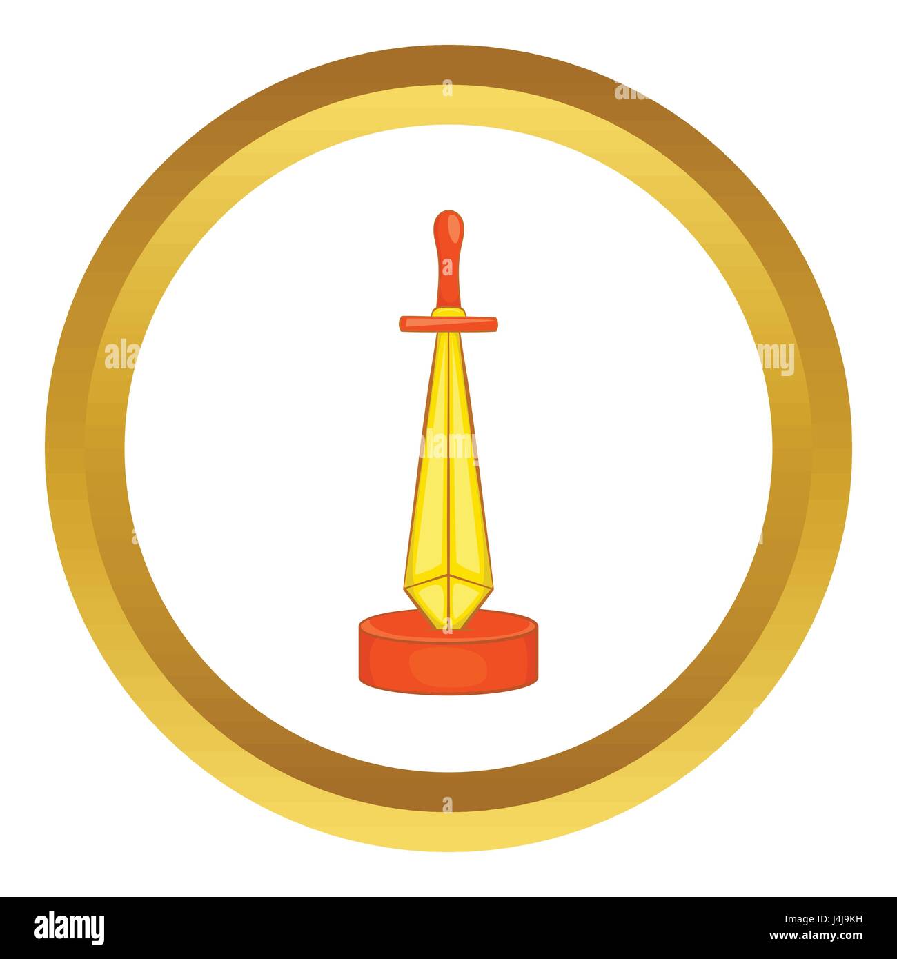Golden sword award vector icon Stock Vector Image & Art - Alamy