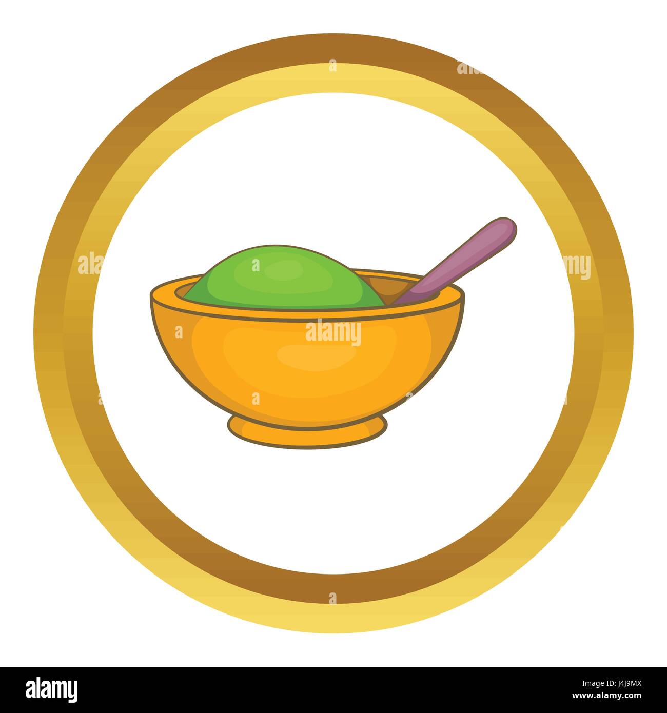Yellow mortar and pestle vector icon Stock Vector Image & Art - Alamy