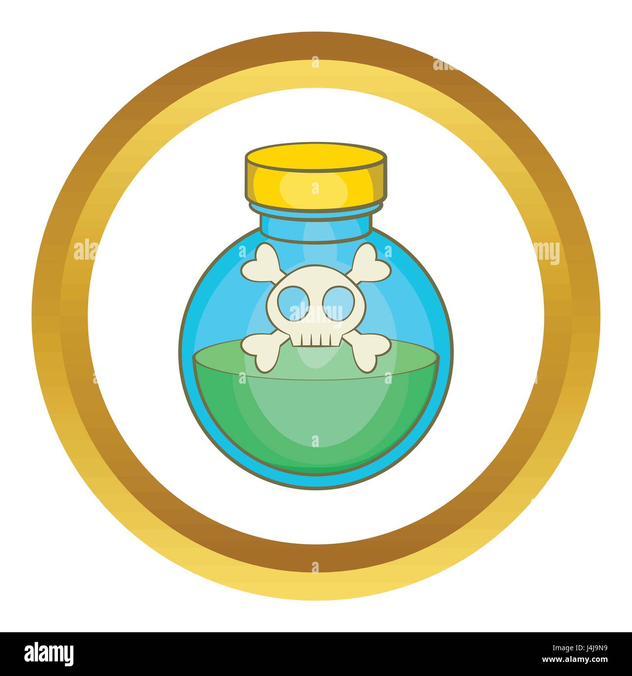 Glass bottle of green poison vector icon Stock Vector Image & Art - Alamy