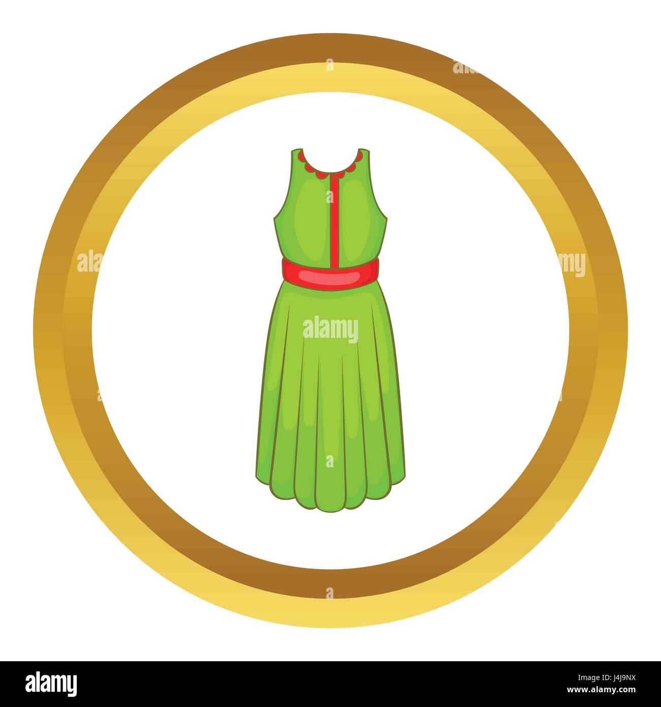 Green dress vector icon Stock Vector Image & Art - Alamy