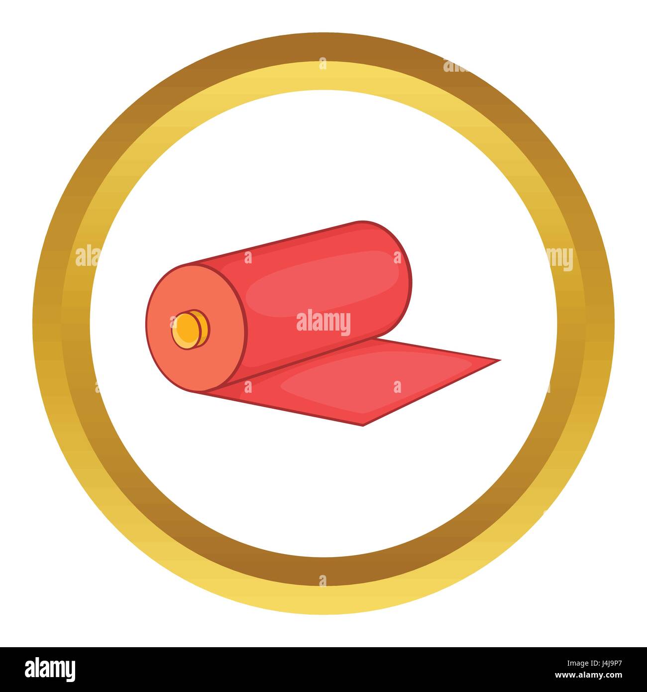 Red fabric roll vector icon Stock Vector Image & Art - Alamy