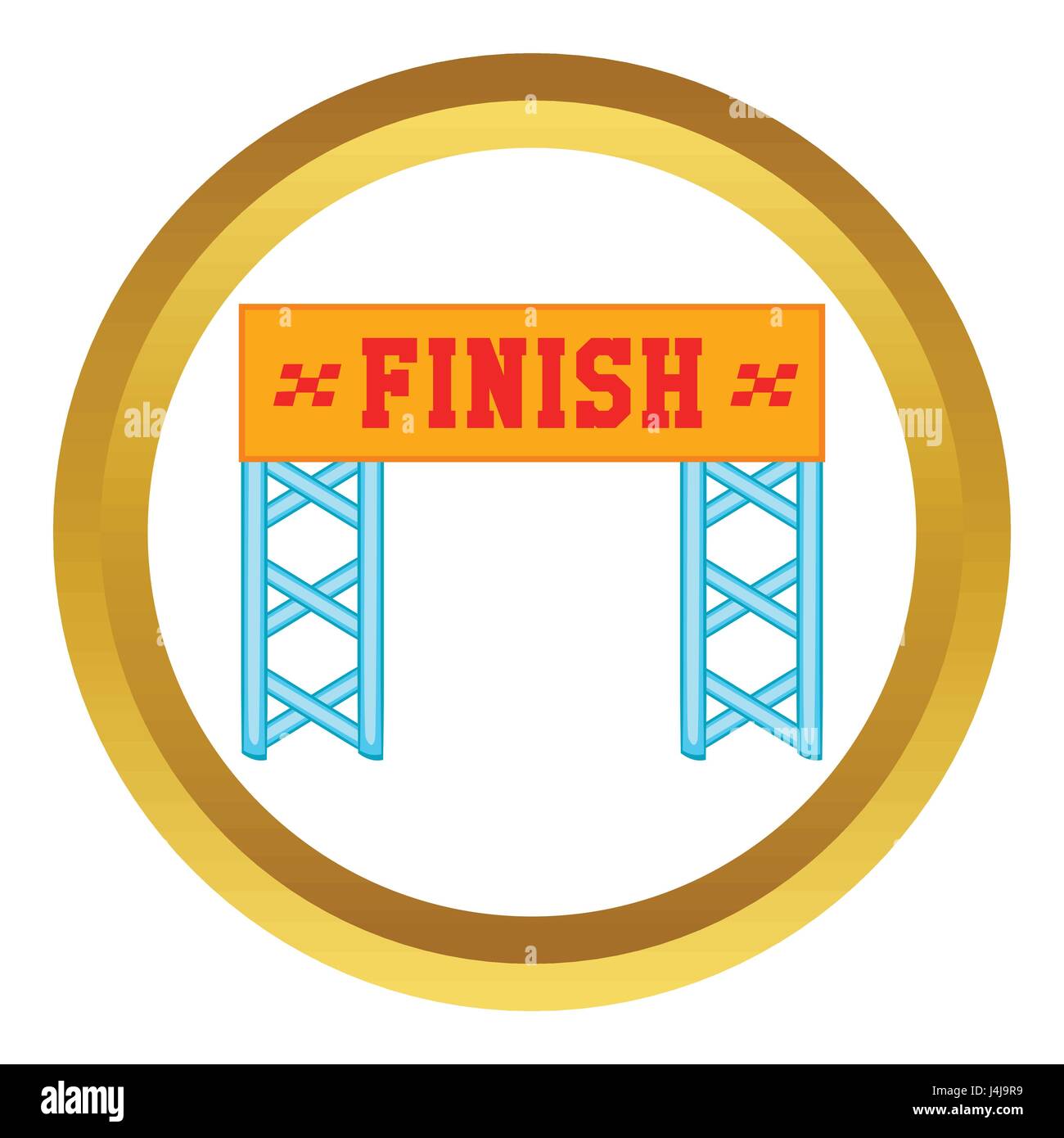 Finish race gate vector icon Stock Vector Image & Art - Alamy
