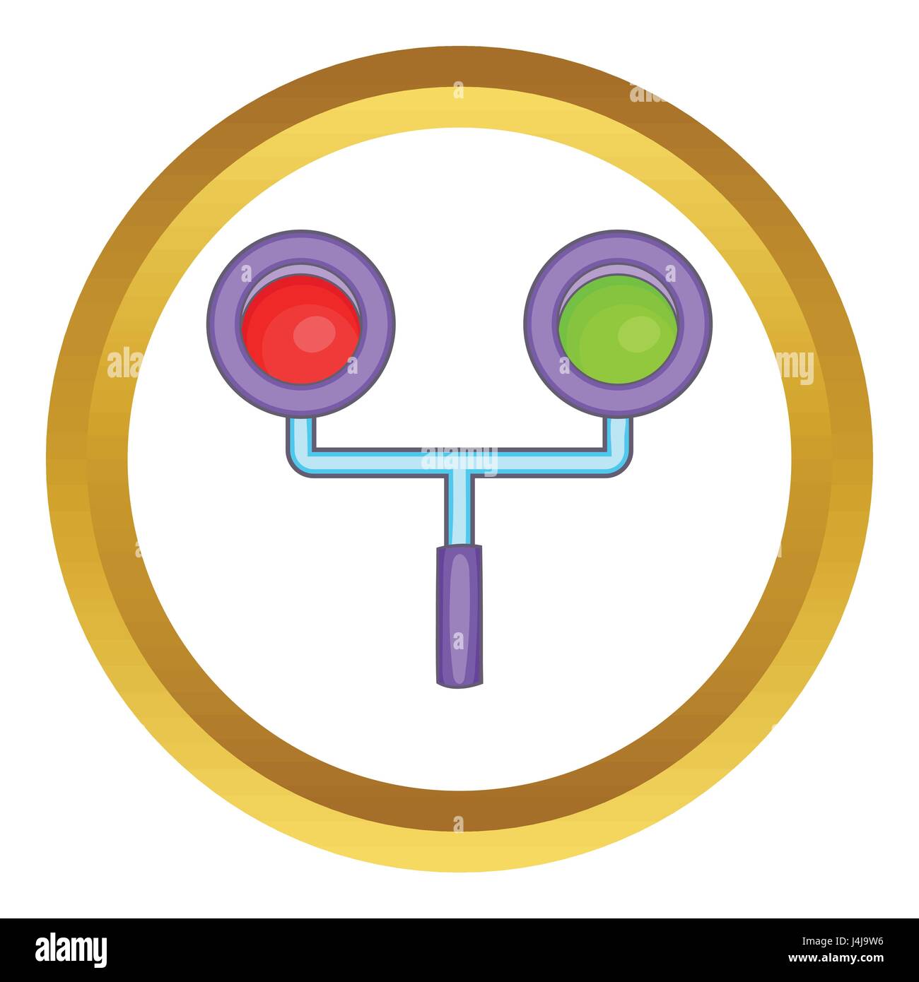 Traffic light for trains vector icon Stock Vector Image & Art - Alamy