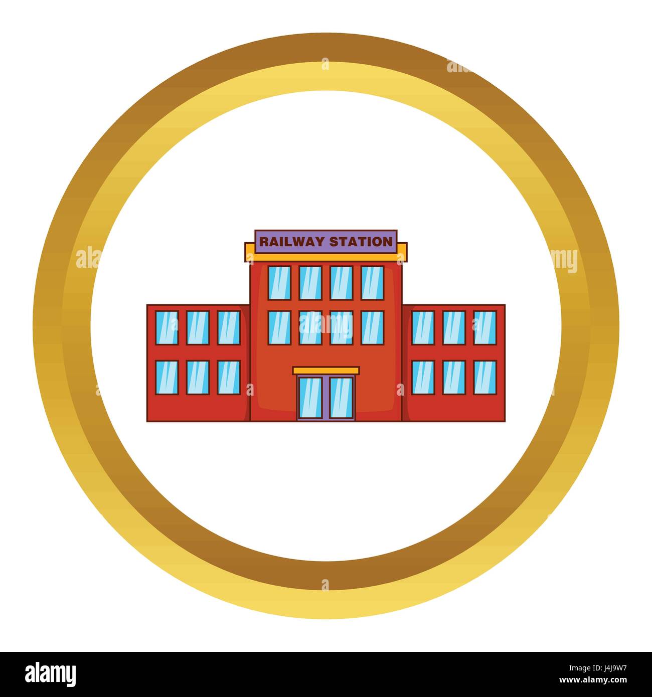 Railway station vector icon Stock Vector Image & Art - Alamy