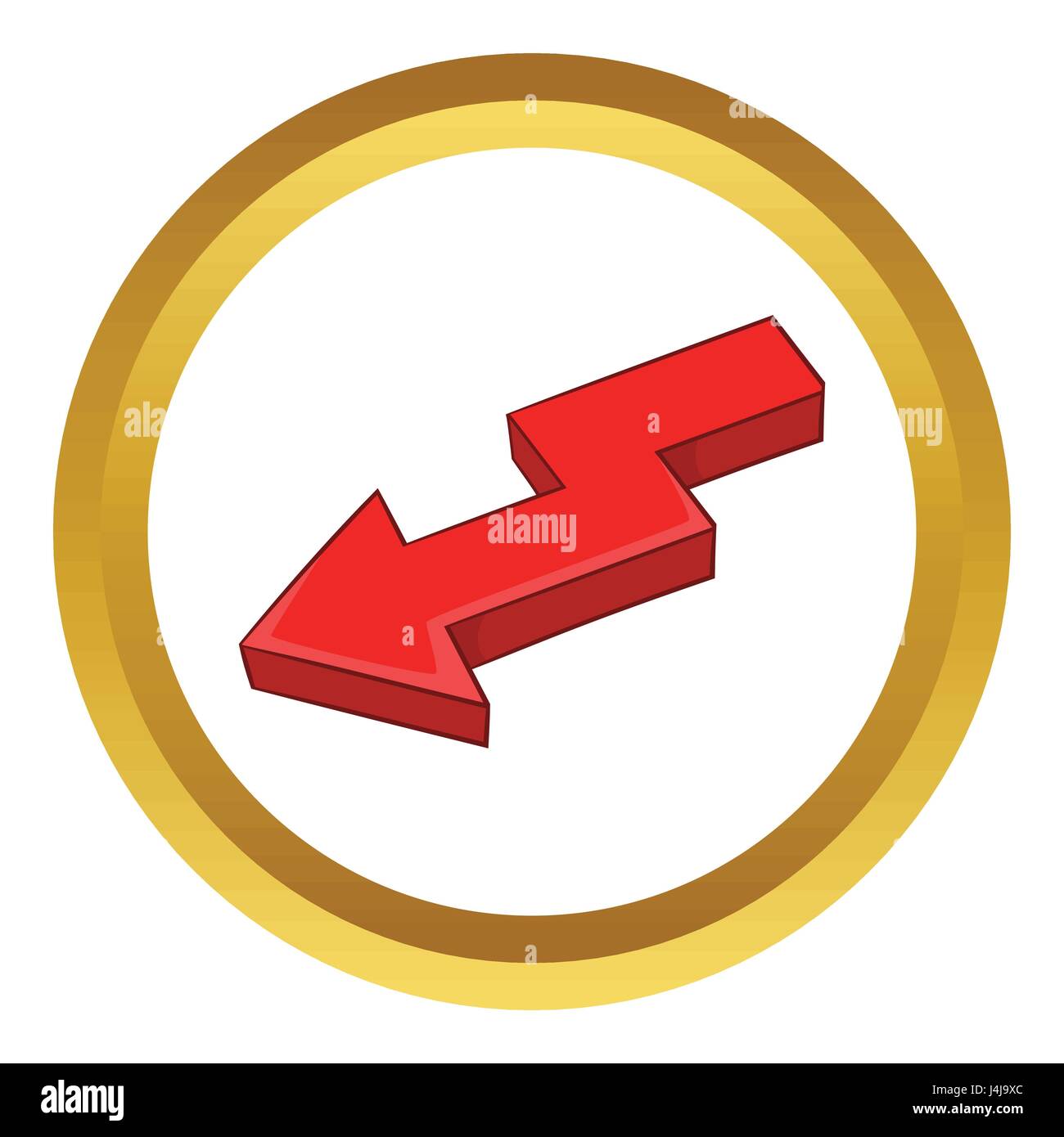 Red broken arrow vector icon Stock Vector Image & Art - Alamy