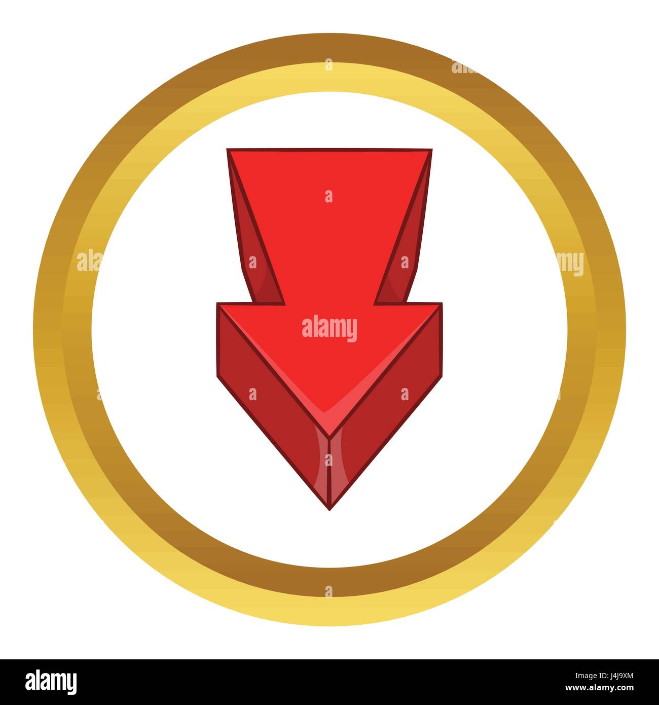 Red arrow vector icon Stock Vector Image & Art - Alamy