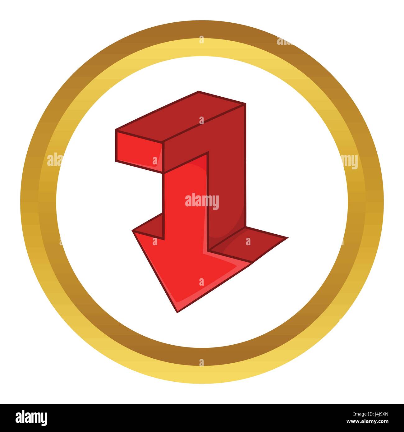 Red arrow vector icon Stock Vector Image & Art - Alamy