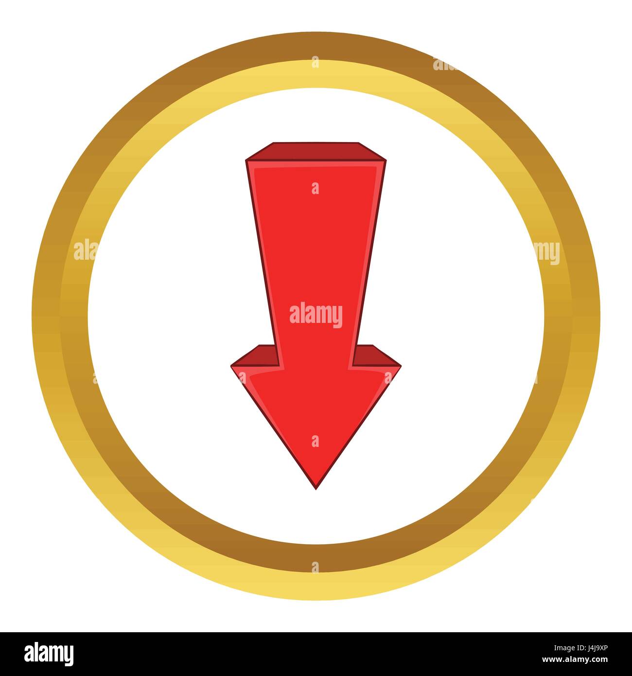 Red arrow vector icon Stock Vector Image & Art - Alamy