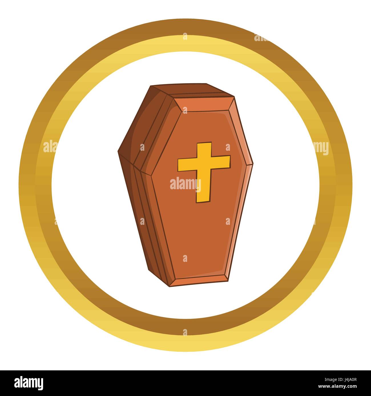 Wood coffin vector icon Stock Vector Image & Art - Alamy