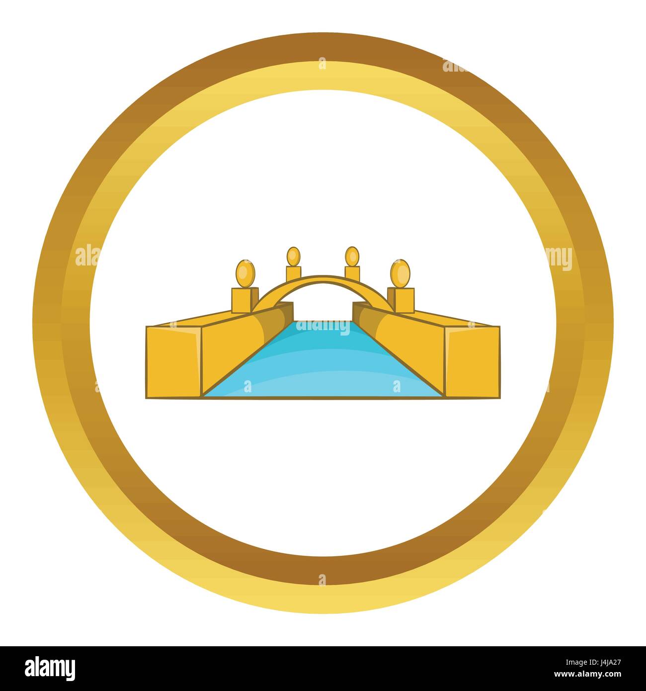 Rialto Bridge Canals of Venice vector icon Stock Vector Image & Art - Alamy