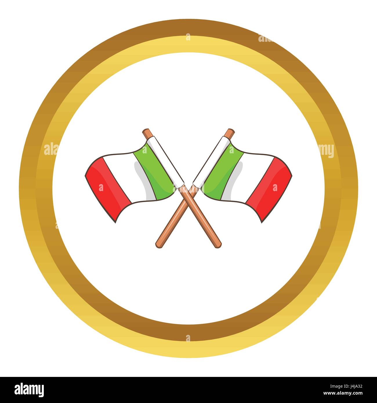 Flying waving italian flag Stock Vector Images - Alamy